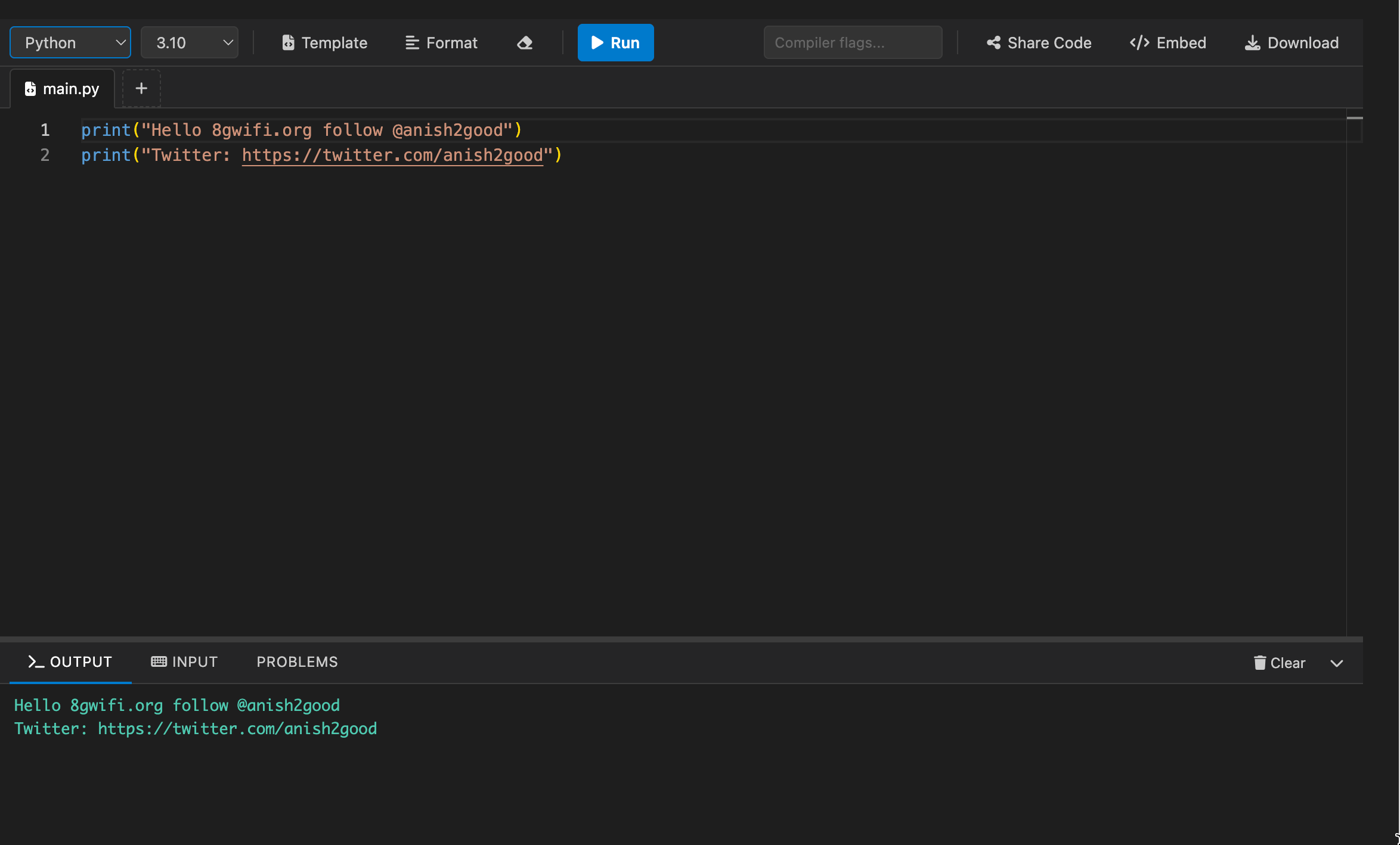 Online Python Compiler & IDE - Run Python Code Online | Free
