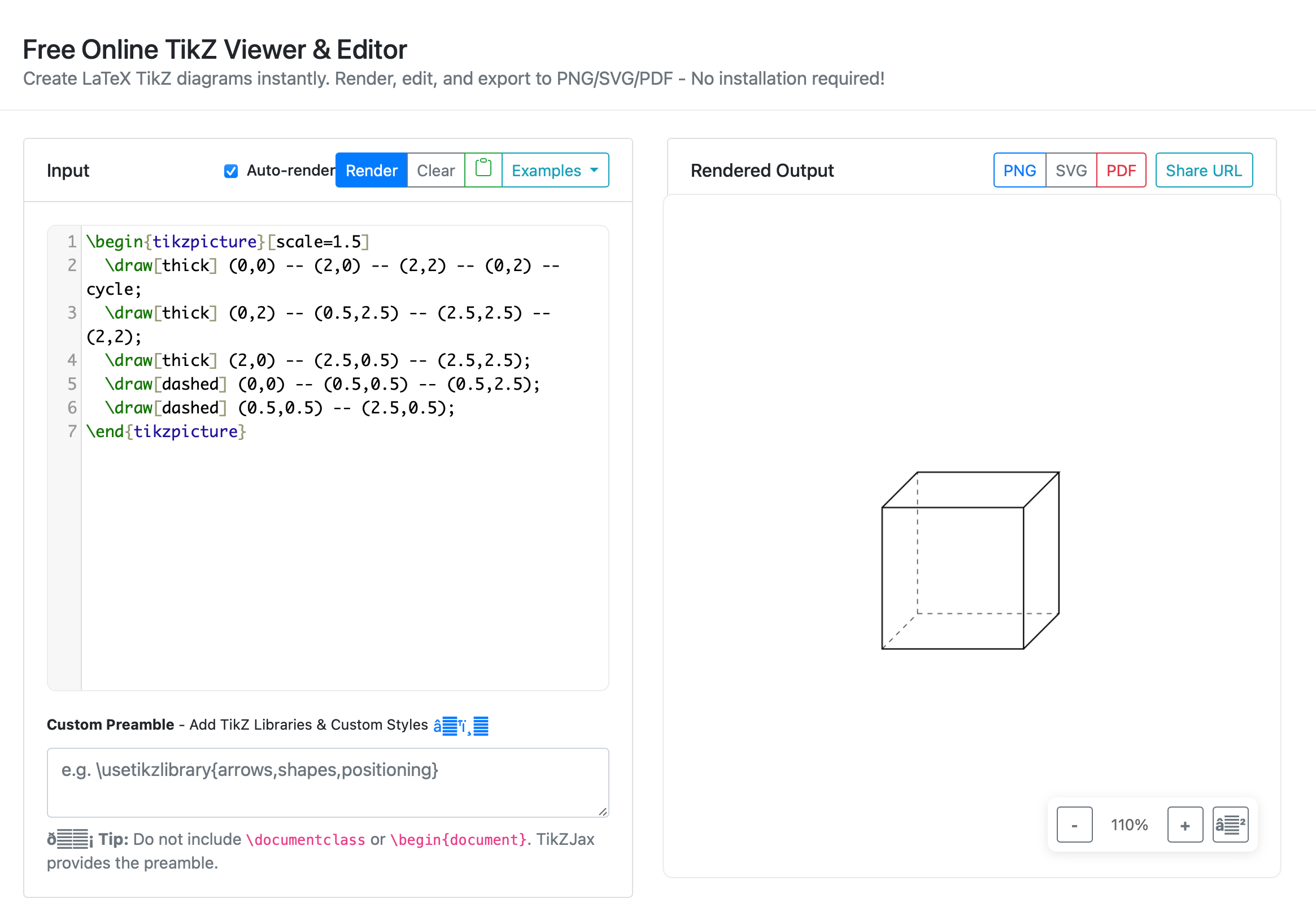 Free Online TikZ Viewer & Editor - LaTeX TikZ Diagram Tool | 8gwifi.org